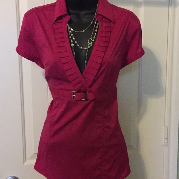 Express | Tops | My Favorite Express Blouse With Ruffle And Buckle ...